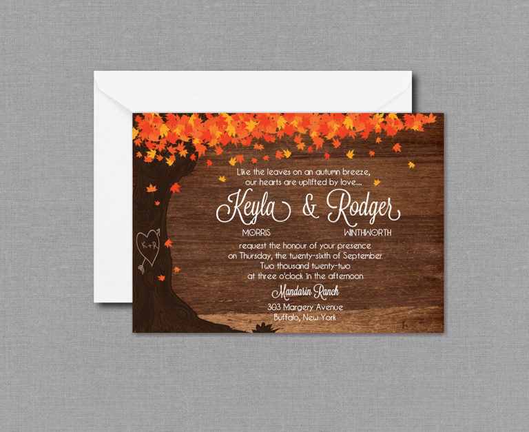 Fall Wedding Invitations - Affordable Wedding Invitations - Affordable ...