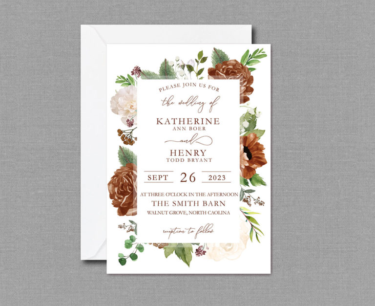 Fall Wedding Invitations - Affordable Wedding Invitations - Affordable ...