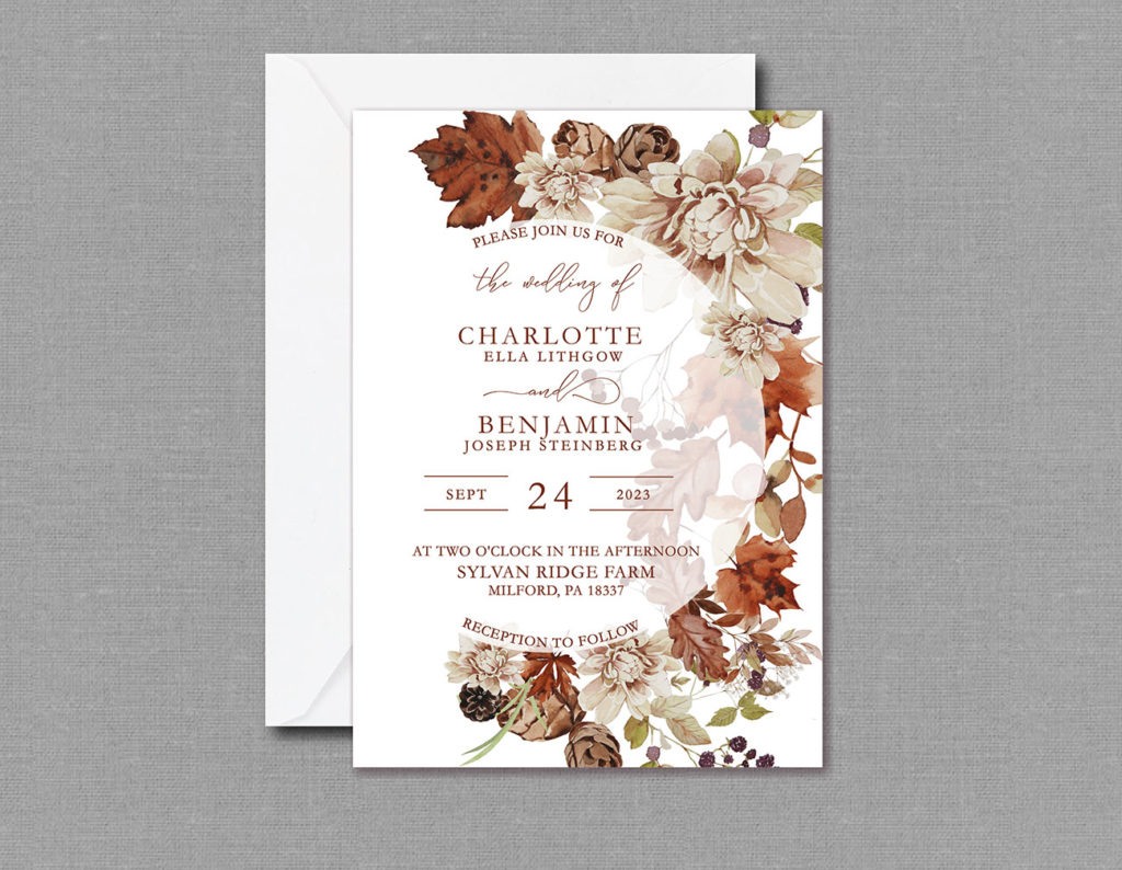 Fall Wedding Invitations - Affordable Wedding Invitations - Affordable ...