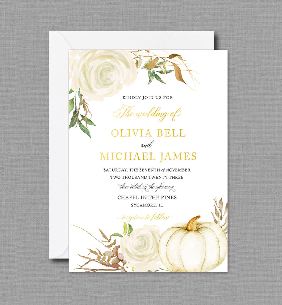 Fall Wedding Invitations - Affordable Wedding Invitations - Affordable ...