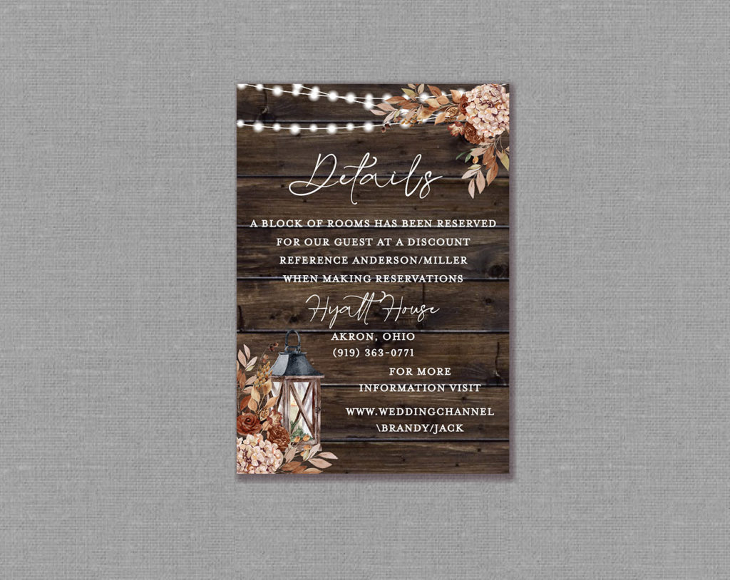 Rustic Burnt Orange Fall Wedding Invitation Suite - Affordable Wedding ...