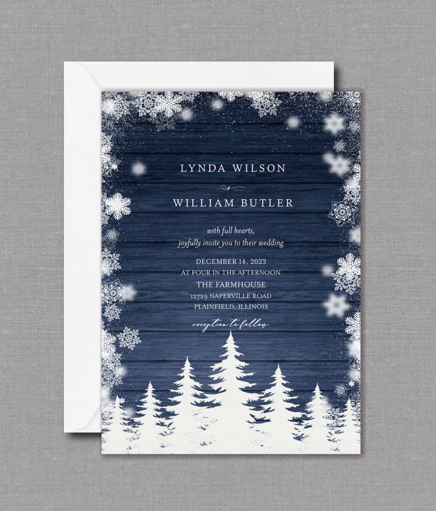 Winter Wedding Invitations | Elegant Winter Designs