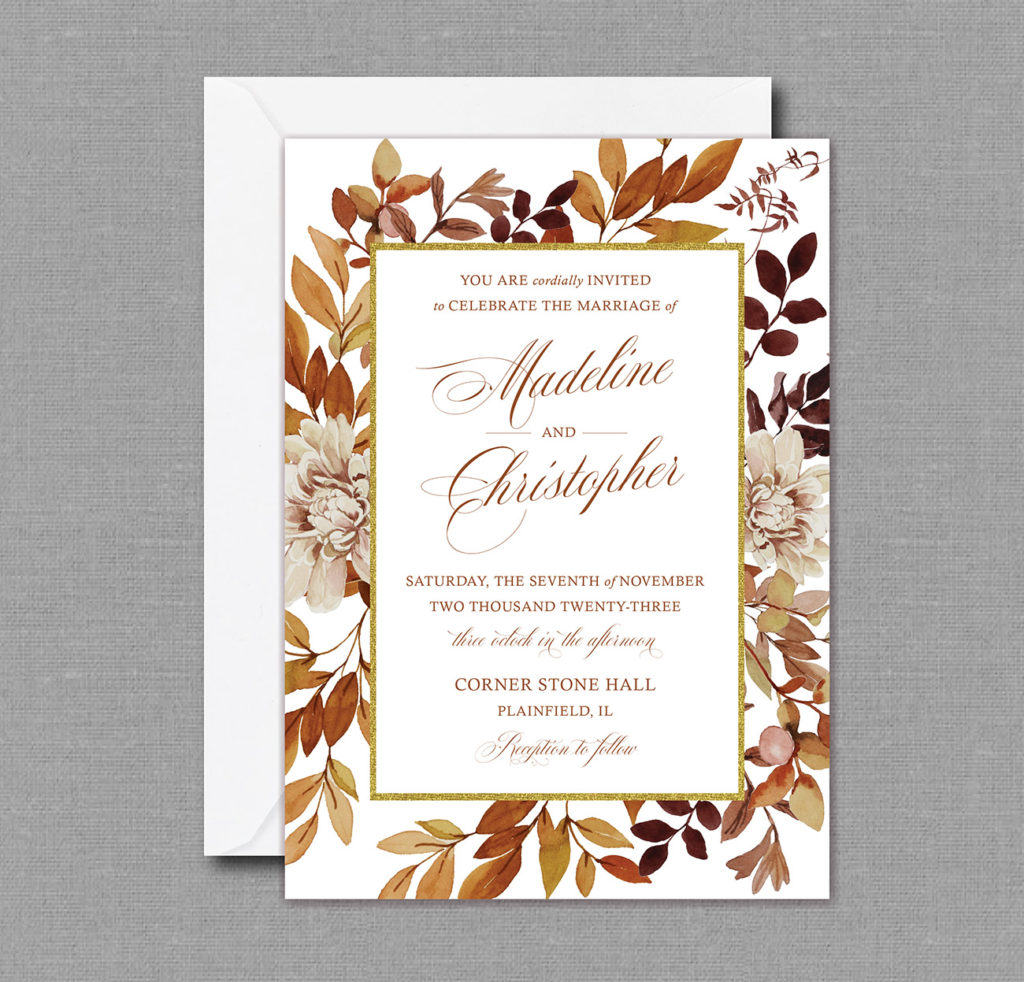 Fall Autumn Wedding Invitation Suite - Affordable Wedding Invitations ...